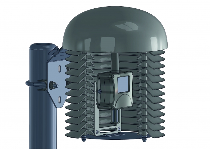 Passive solar radiation shield for temperature humidity weather sensors ...