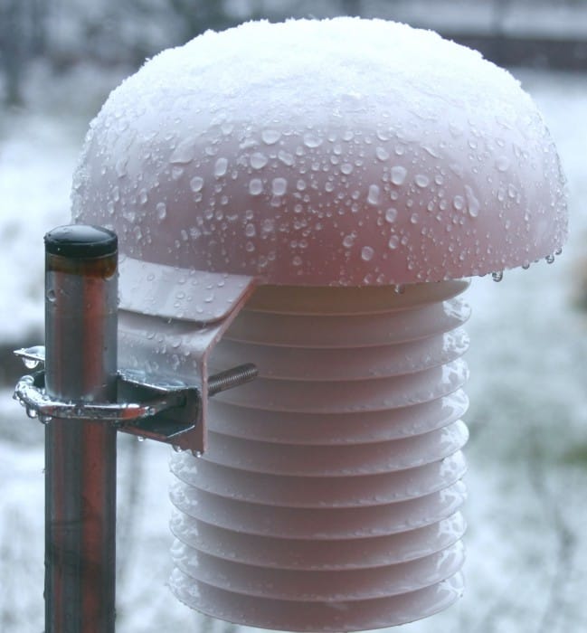 Active solar radiation shield for weather sensors - thermometers ...